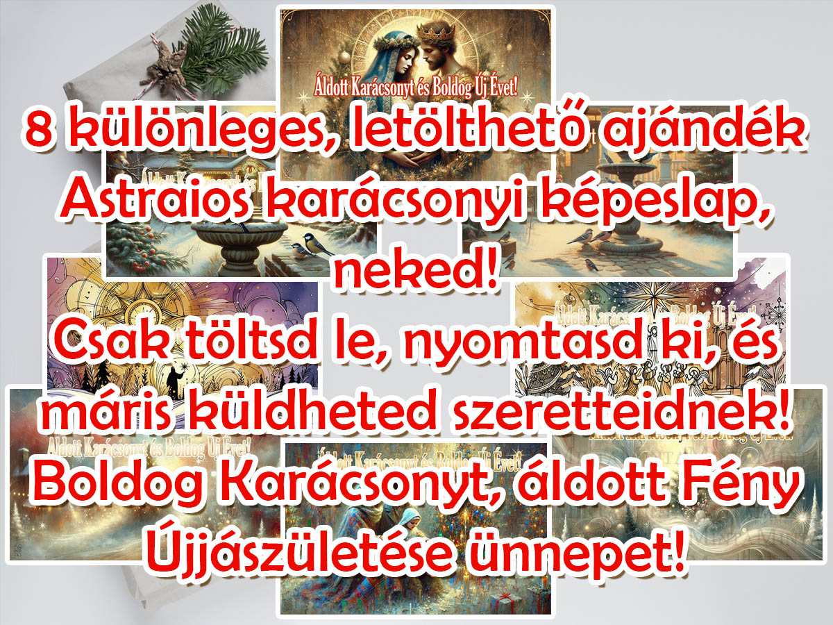 Karácsonyi ajándék Astraios képeslapok - Spiritan.hu a spirituális portál